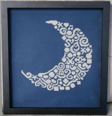 "Tribal Moon" by White Willow Stitching