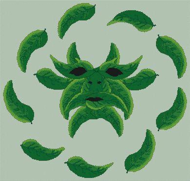 "Simple Greenman" by White Willow Stitching