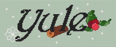 "Yule Bookmark" by White Willow Stitching