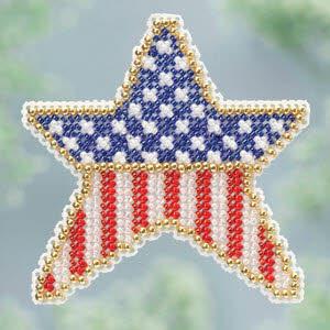 Patriotic Star (cross stitch kit)
