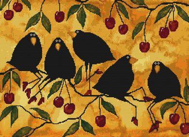 "Lunch Break - Stitched Background" by White Willow Stitching