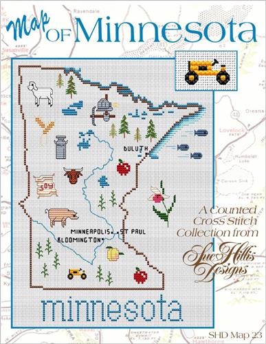 "Minnesota Map" by Sue Hillis Designs