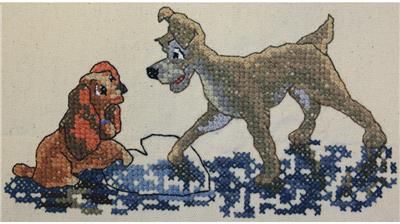 "Wearable Lady And The Tramp" | Cross Stitch Kit
