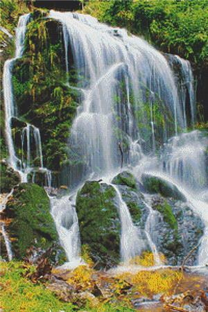 "Waterfall Cross Stitch Pattern"