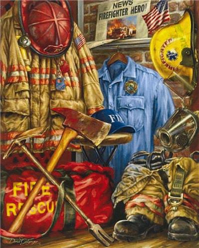 "Hometown Hero Firefighter" | Cross Stitch Pattern