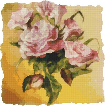 "Exquisite Roses Cross Stitch Pattern"