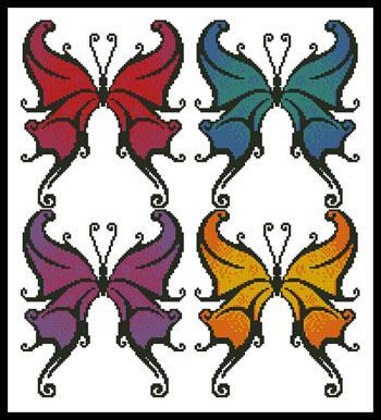"Butterfly Swirls" | Cross Stitch Pattern