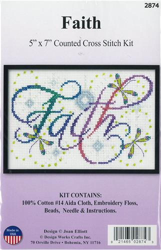 "Faith" | Cross Stitch Kit at Everything Cross Stitch
