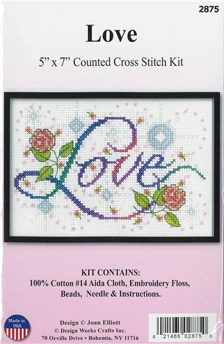 "Love" | Cross Stitch Kit at Everything Cross Stitch