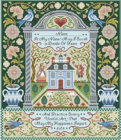 "American Antique Sampler" | Cross Stitch Pattern