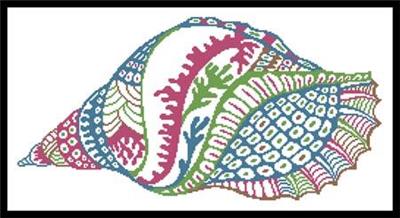 "Abstract Shell Design" | Cross Stitch Pattern