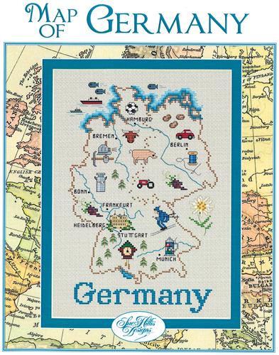 "Germany Map" | Cross Stitch Pattern