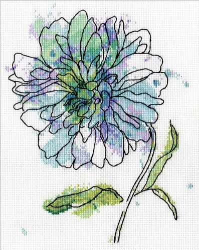 "Blue Floral" | Cross Stitch Kit