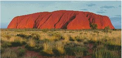 "Ayers Rock Photo (Uluru)" | Cross Stitch Pattern