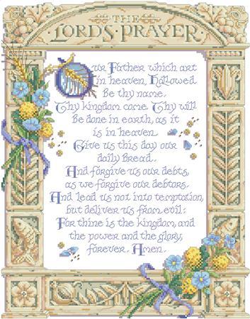 The Lord S Prayer Cross Stitch Pattern