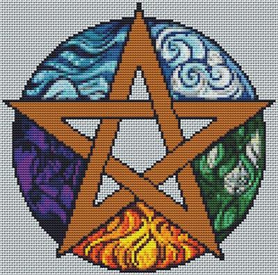 "Elemental Pentacle" | Cross Stitch Pattern