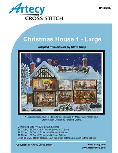 "Christmas House 1 (Large)" | Cross Stitch Pattern