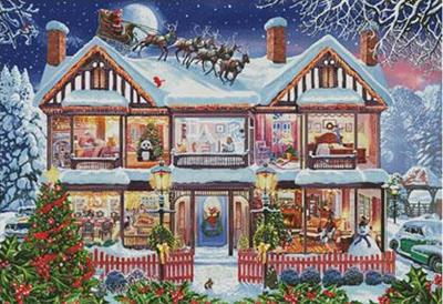 "Christmas House 2 (Large)" | Cross Stitch Pattern