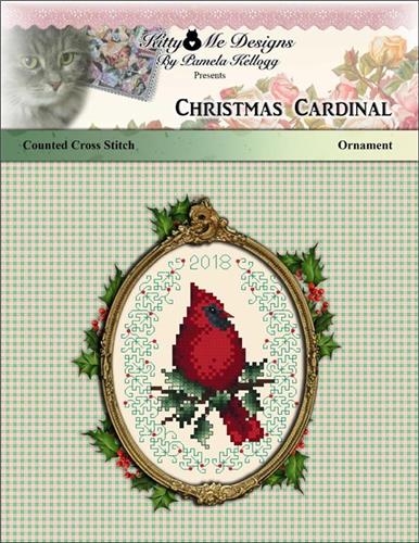 "Christmas Cardinal Ornament" | Cross Stitch Pattern