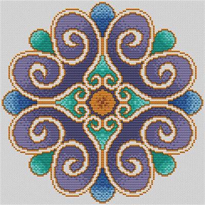 "Golden Swirl" | Cross Stitch Pattern