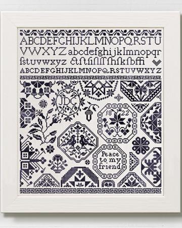 Cross Stitch Pattern AuryTM Quaker Sampler Pattern Only Peace Counted Cross Stitch Craft ...