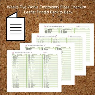 "Embroidery Floss Checklist Weeksdye Works"