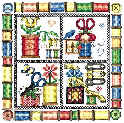 "Spools in Bloom" | Cross Stitch Kit