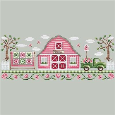 "Pink Barn" | Cross Stitch Pattern