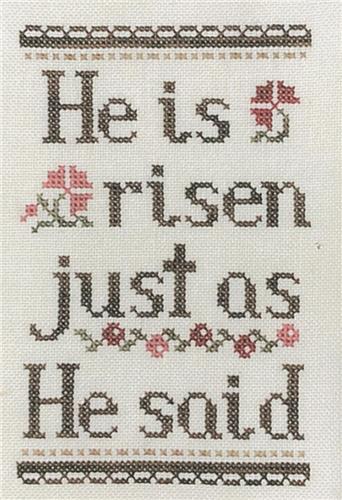 "He Is Risen - Matthew 28:6" | Cross Stitch Pattern