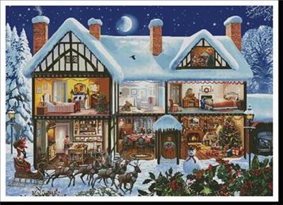 "Christmas House 3 (Large)" | Cross Stitch Pattern