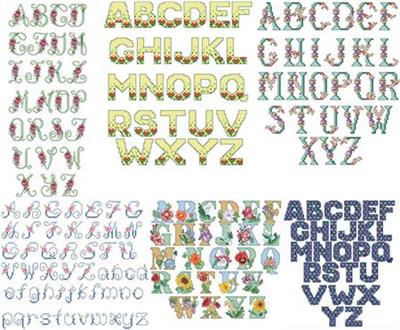 "Floral Alphabets" | Cross Stitch Pattern