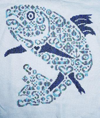 "Tribal Trout" | Cross Stitch Pattern