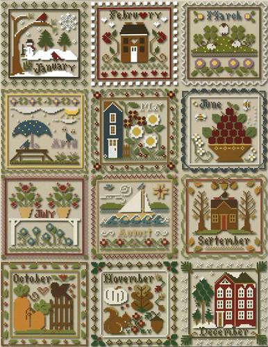 "Months Of The Year" | Cross Stitch Pattern