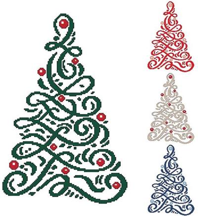 "Christmas Ribbon Tree" | Cross Stitch Pattern