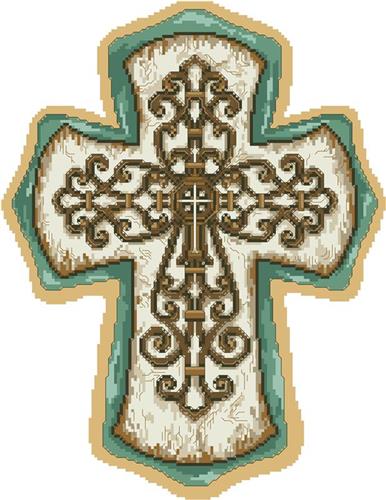 "Layered Cross" | Cross Stitch Pattern