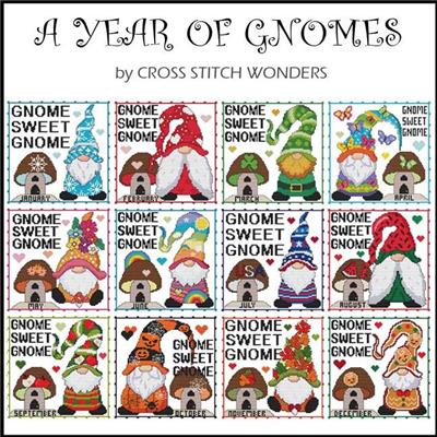 "A Year Of Gnomes - All 12 Months"