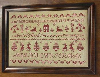 "Christmas Redwork Sampler" | Cross Stitch Pattern