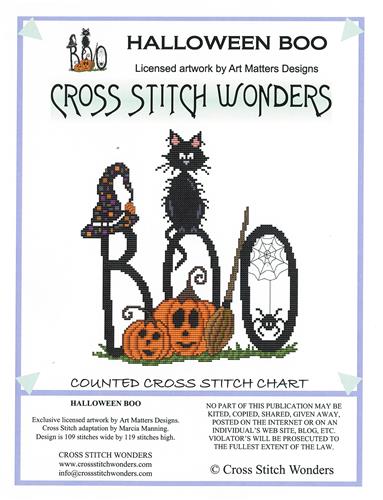 "Halloween BOO" | Cross Stitch Pattern