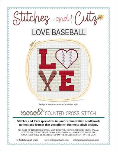"LOVE Baseball" | Cross Stitch Pattern
