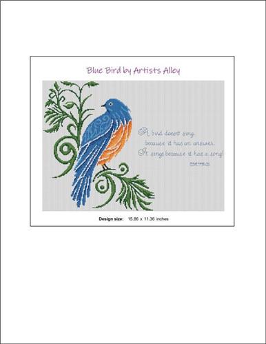 "Blue Bird" | Cross Stitch Pattern